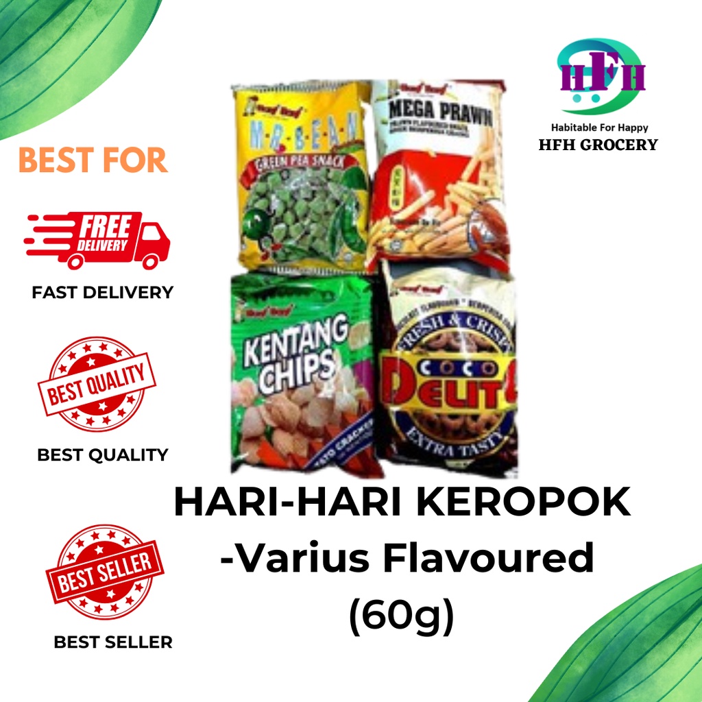 🔥 HARI-HARI KEROPOK - Various Flavoured/Pelbagai Perisa (60GM) | Shopee ...