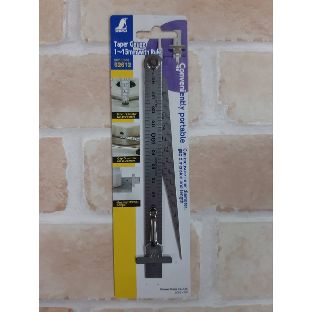 SHINWA Model 62612 Taper Gauge with ruler with | Shopee Malaysia