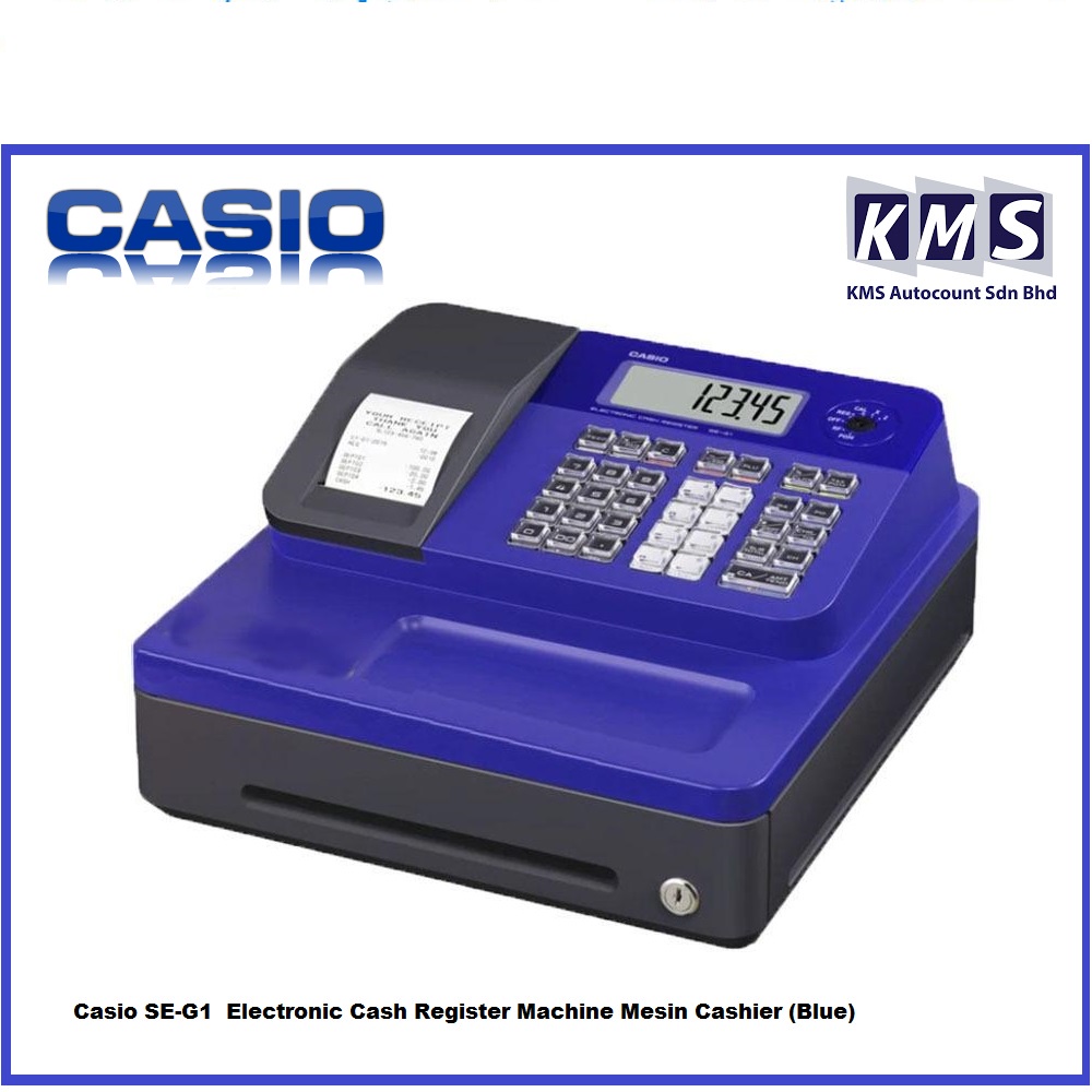 Casio SE-G1 Electronic Cash Register Machine Mesin Cashier (Blue ...