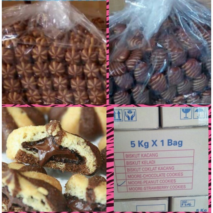 Biskut Raya Moore Labu Hazelnut Chocolate 5KG Viral Raya | Shopee Malaysia