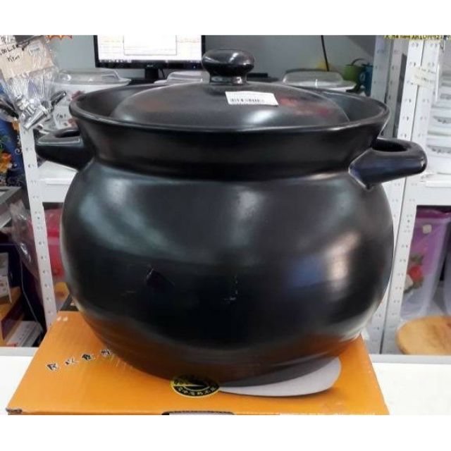 BLACK CLAY POT BIG SIZE | Shopee Malaysia