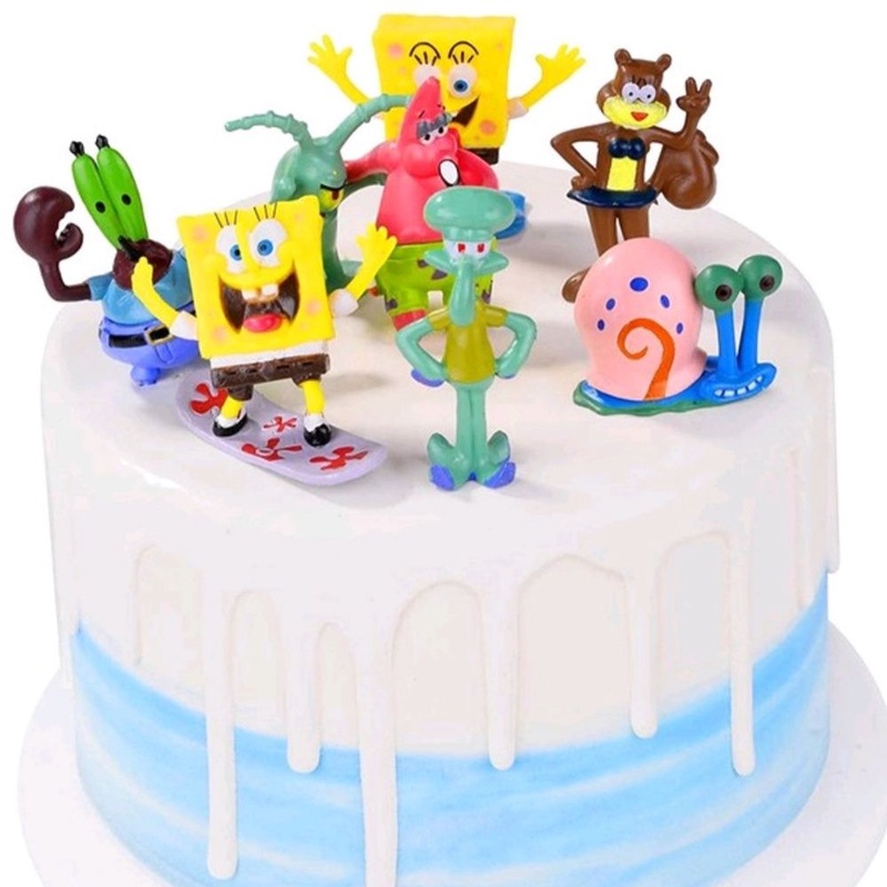 Spongebob set Action figure cake Topper | Shopee Malaysia