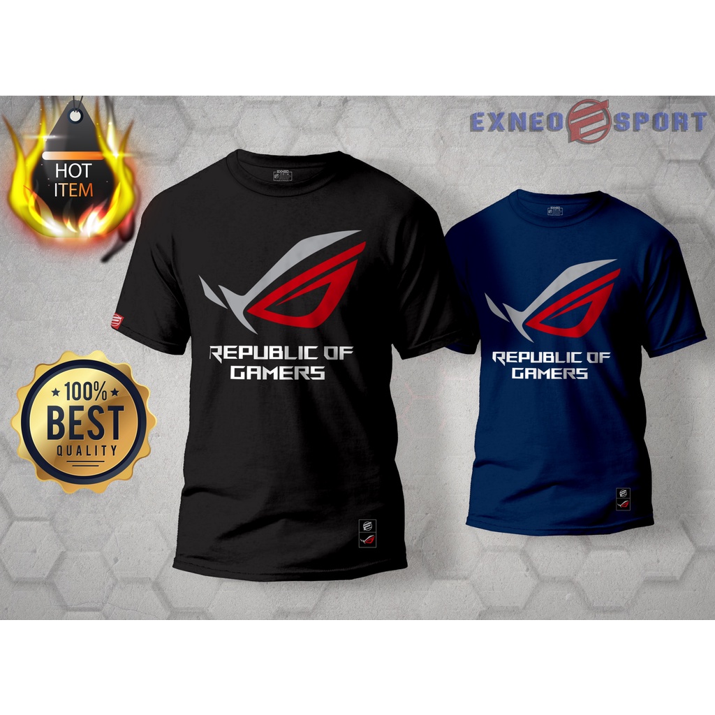 📍100% Cotton Premium📍Tshirt Art Gaming Mobile Asus ROG Republic Of ...