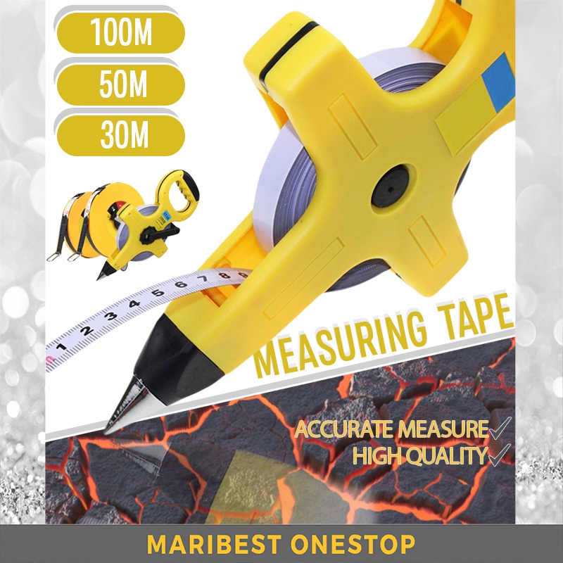 Measuring Tape 30m / 50m / 100m With 2 Reading Cm/Inch / Surveyor's ...