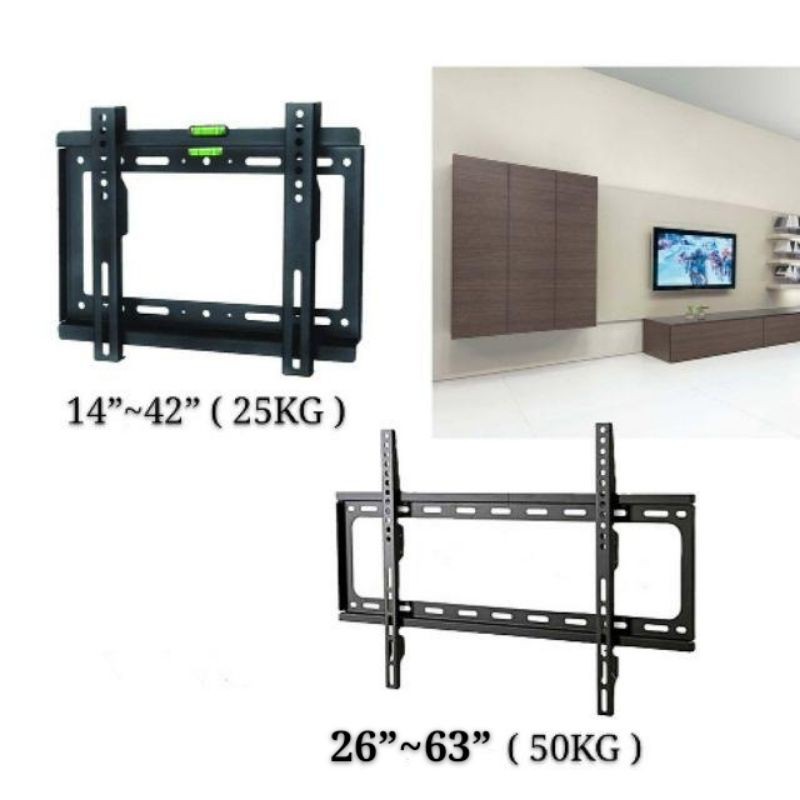 Universal TV Wall Mount Bracket 14”~42” / 26”~63” READY STOCK | Shopee ...
