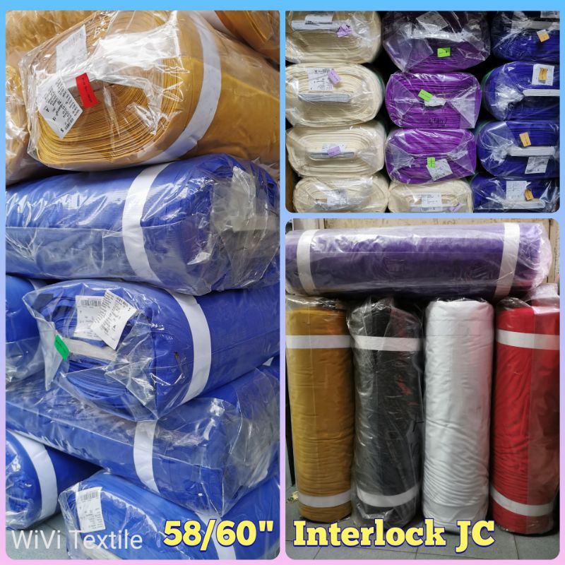 58/60" Interlock JC (Kain Jersey) - 60m - 70m per roll (Colour Part 2 ...