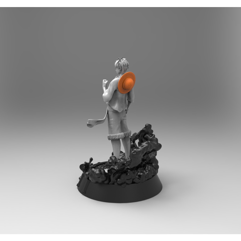 E694 - Anime character design, The one rubber guy luffy statue, STL 3D ...