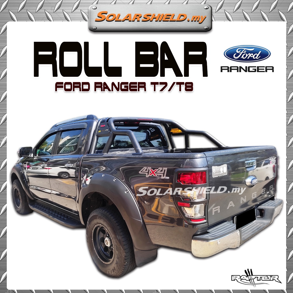 Ford Ranger T7/T8, Wildtrack, Raptor 4x4 Force 4WD Roll Bar Sport Bar ...