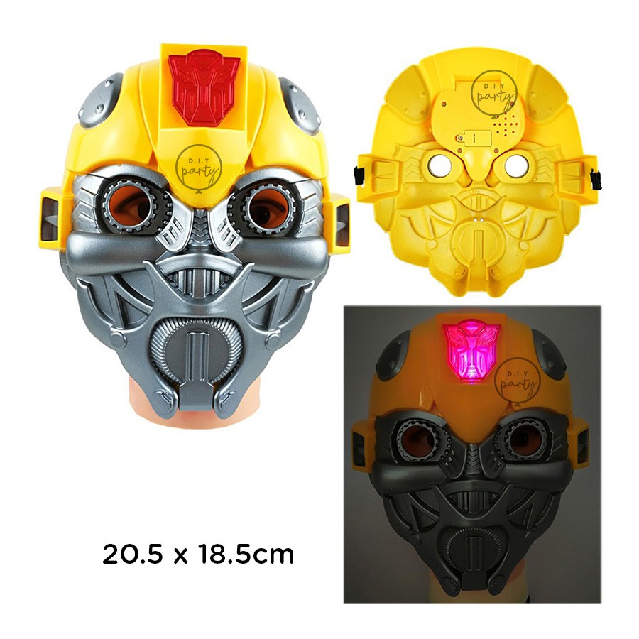 LED Transformers Mask Capes Bumblebee Optimus Prime Topeng Sword Boys ...
