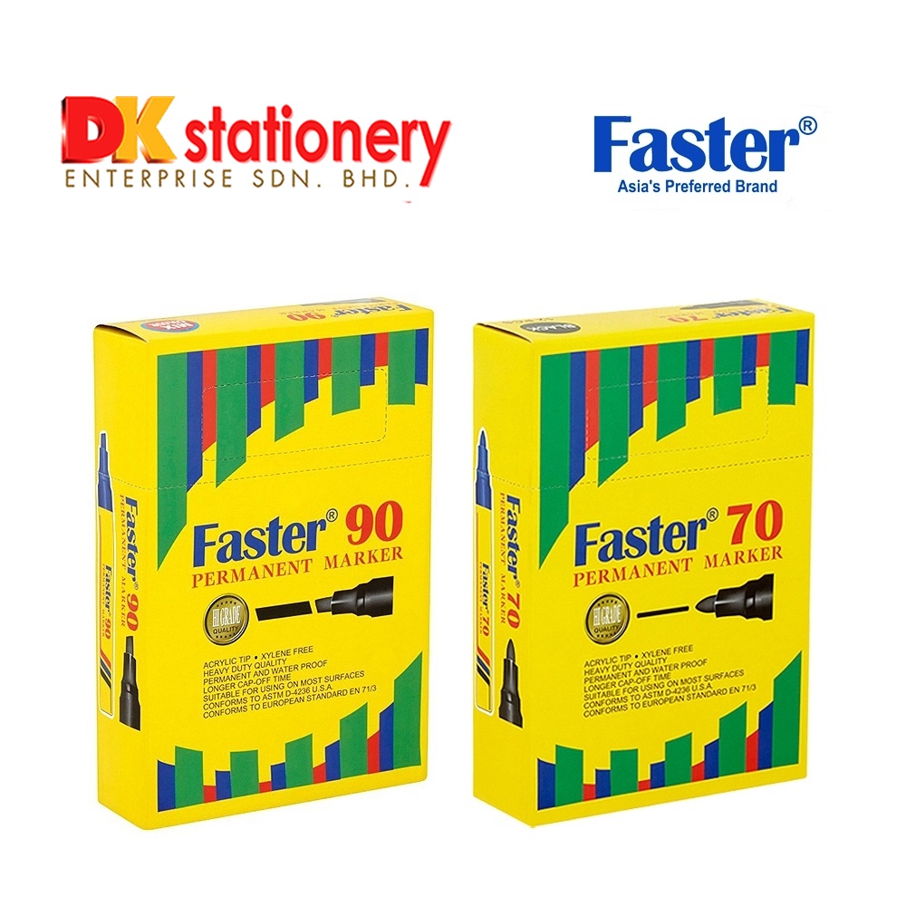 Faster 70 / 90 Permanent Marker I 12 Pcs / Box | Shopee Malaysia