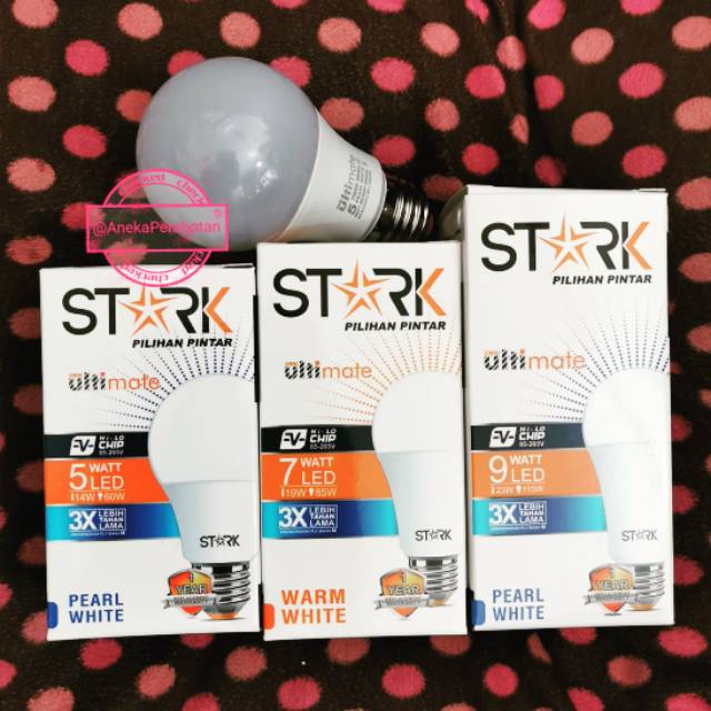 STARK LED BULB LIGHT BRIGHT LIGHTS 1 YEAR WARRANTY | Shopee Malaysia