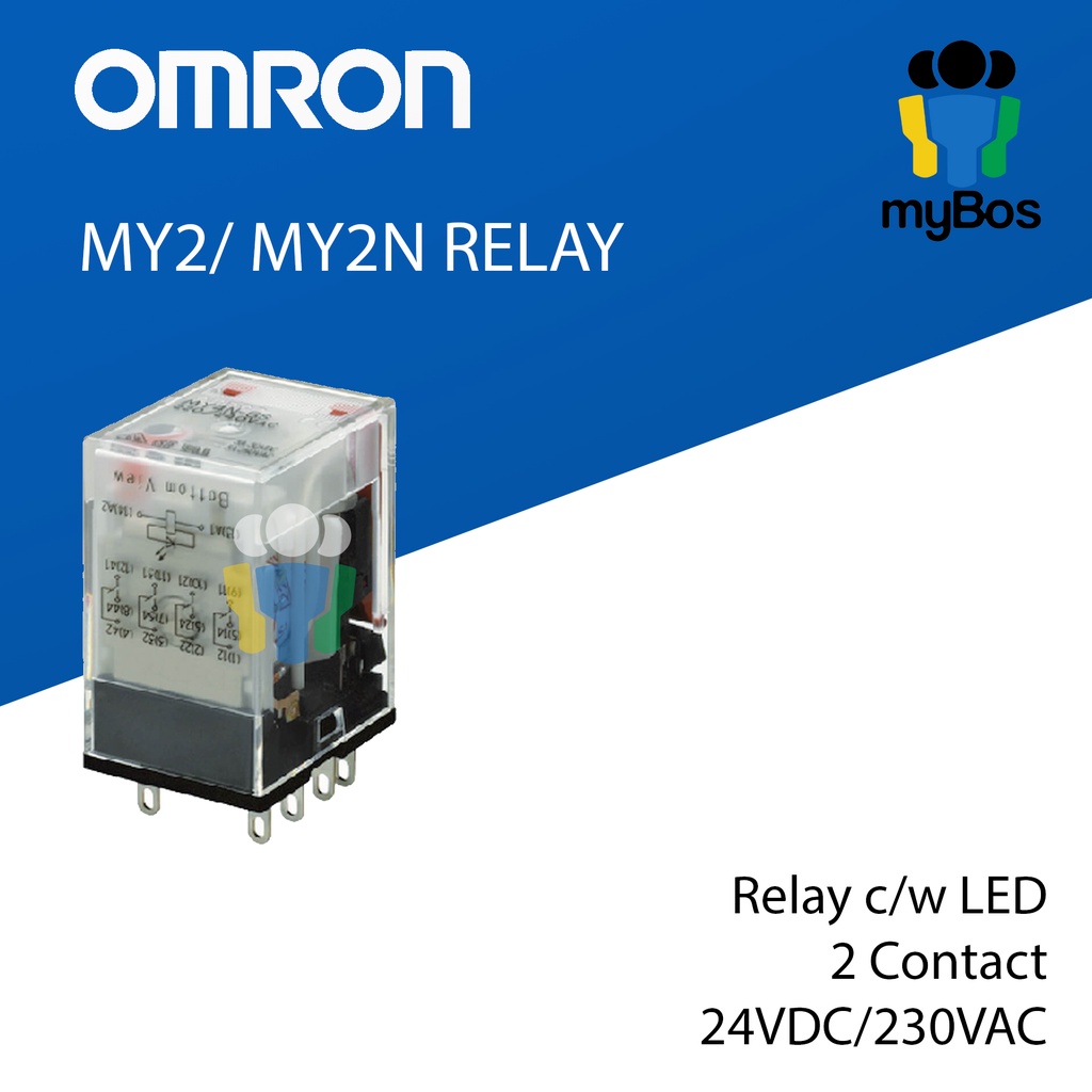 OMRON RELAY MY2-GS AC240,MY2-GS DC12,MY2-GS DC24,MY2N-GS AC100/110,MY2N-GS AC220/240,MY2N-GS ...