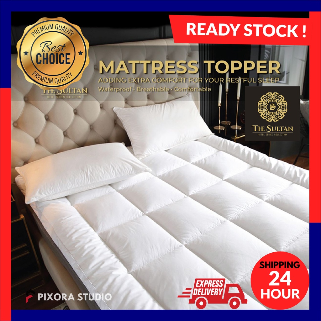 Sultera Mattress Topper Queen King Pelapik Tilam Microfibre 100% Cotton ...