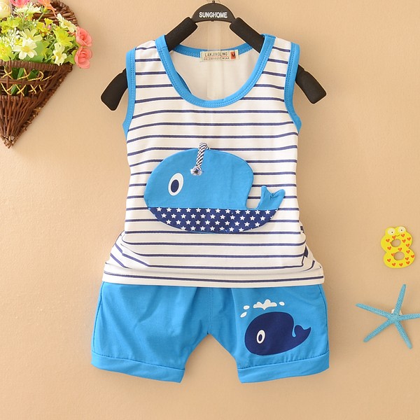 (READY STOCK) Blue Whale Singlet Set | Shopee Malaysia