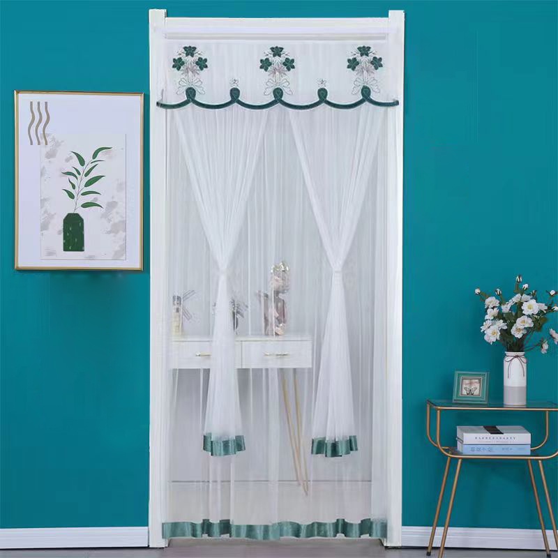 Door Curtain without Punching Double layer Mesh Screen Door Anti ...
