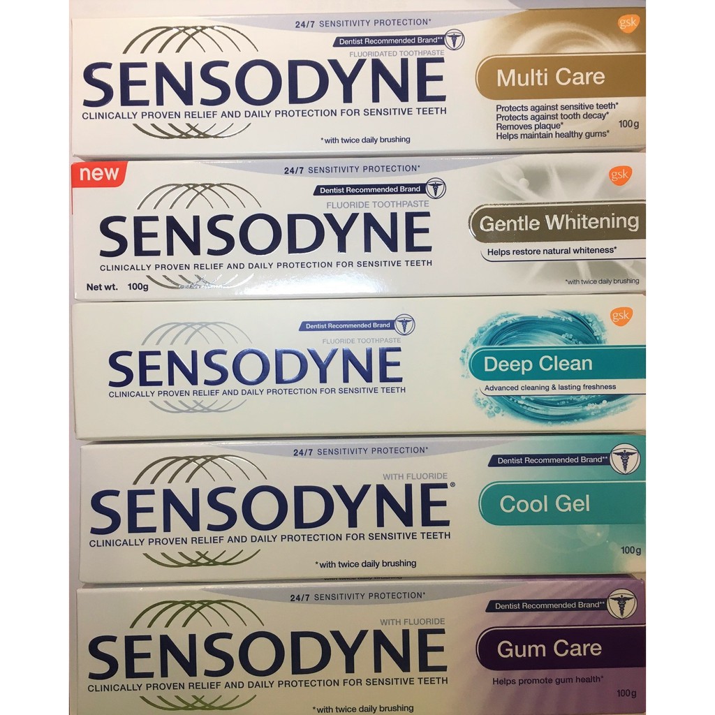 Sensodyne 24/7 Toothpaste 100g - Multi Care / Gentle Whitening / Deep ...