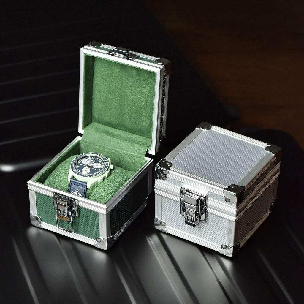 Roll_n_Rotate Single watch aluminum box portable watch storage box ...