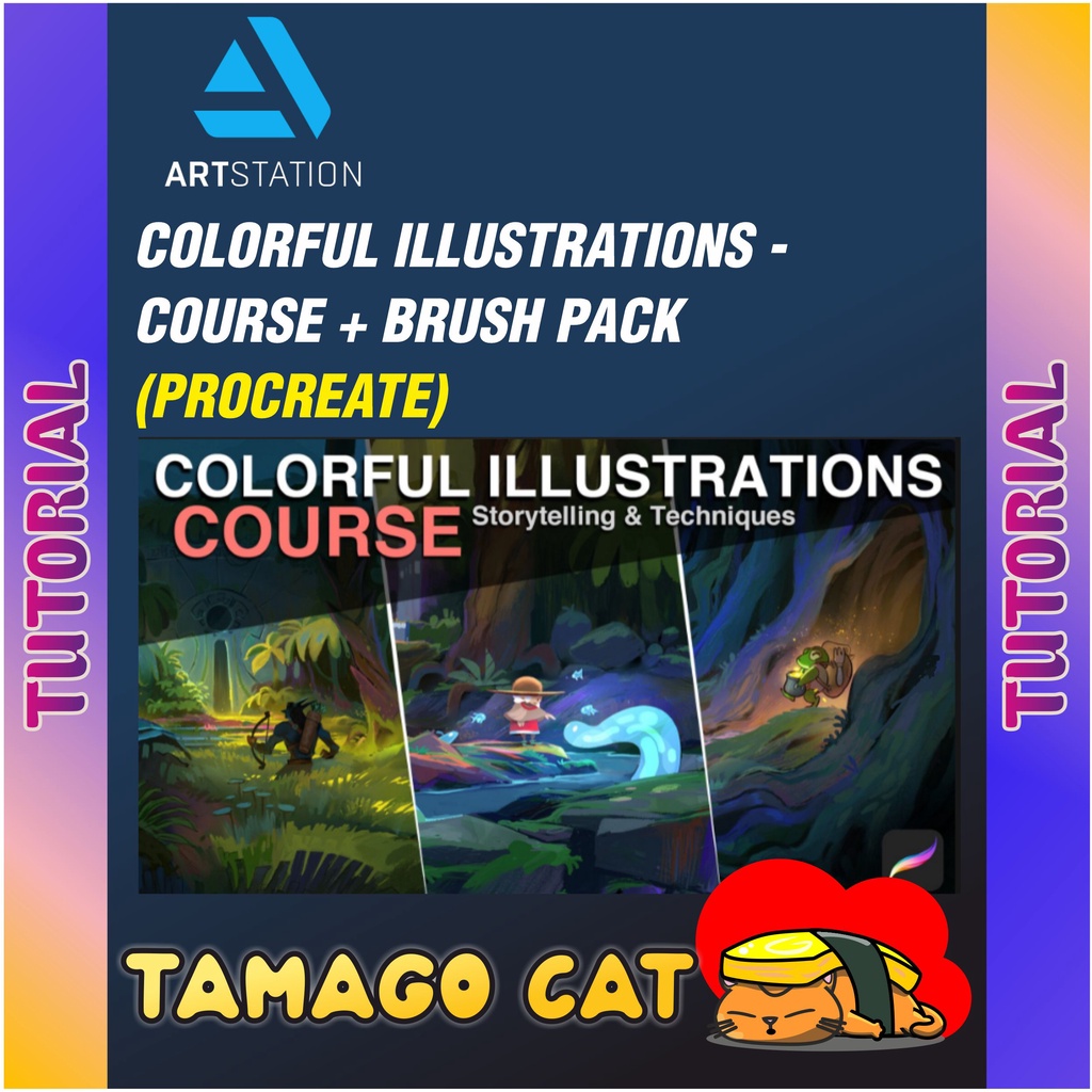 [ VIDEO COURSE ] COLORFUL ILLUSTRATIONS - COURSE + BRUSH PACK ...