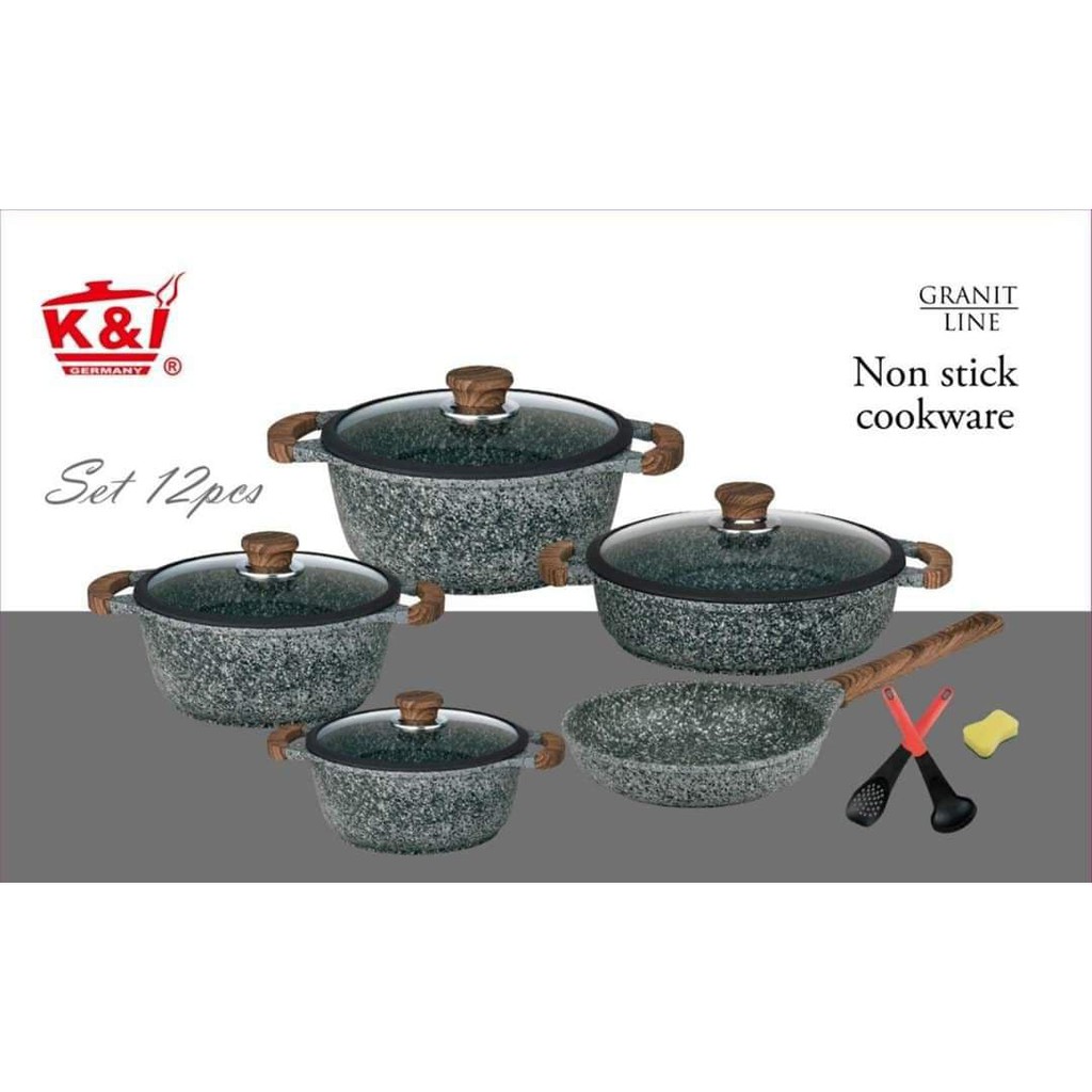 Periuk Batu K&I Germany Granite Premium Ceramic +(free 🎁) | Shopee Malaysia