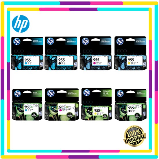 HP ORIGINAL 955 SERIES - BLACK/ CYAN/ MAGENTA/ YELLOW/ XL BLACK/ XL ...