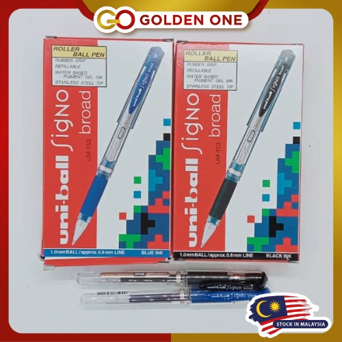 🔥Uni-Ball UM-153 Signo Broad Gel Roller Ball Pen / Signature Pen Signo ...