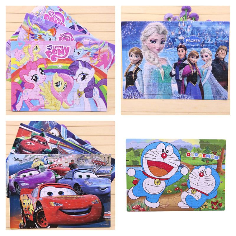 96pcs Cartoon Puzzle Jigsaw Early Learning Toy 96片卡通拼图-T168 | Shopee ...
