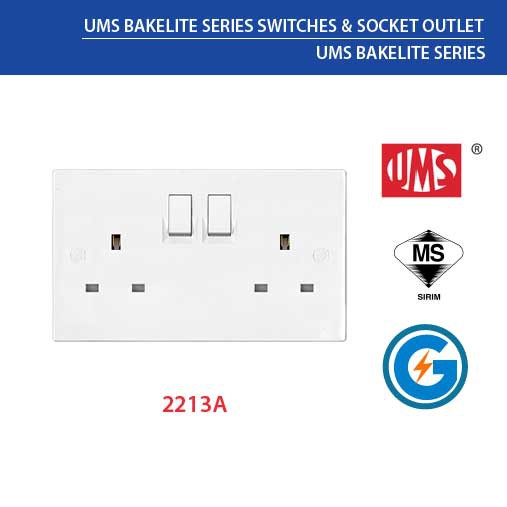 UMS Bakelite Series Switches & Socket Outlet | 1213A 2213A 1215A 2913A ...