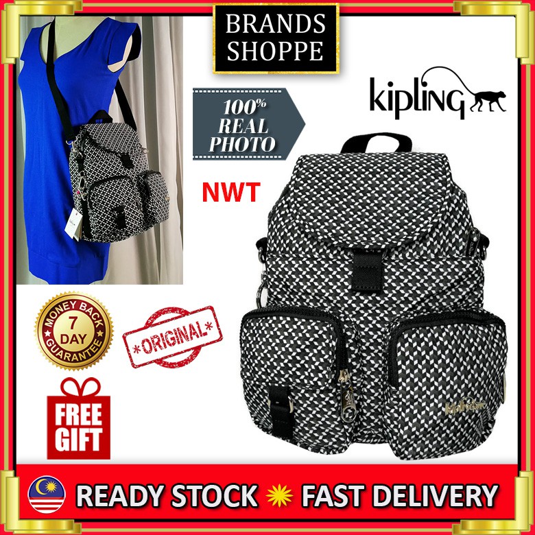 AUTHENTIC*READY STOCK*KIPLING FIREFLY 2-WAYS BACKPACK/NYLON BACKPACK ...