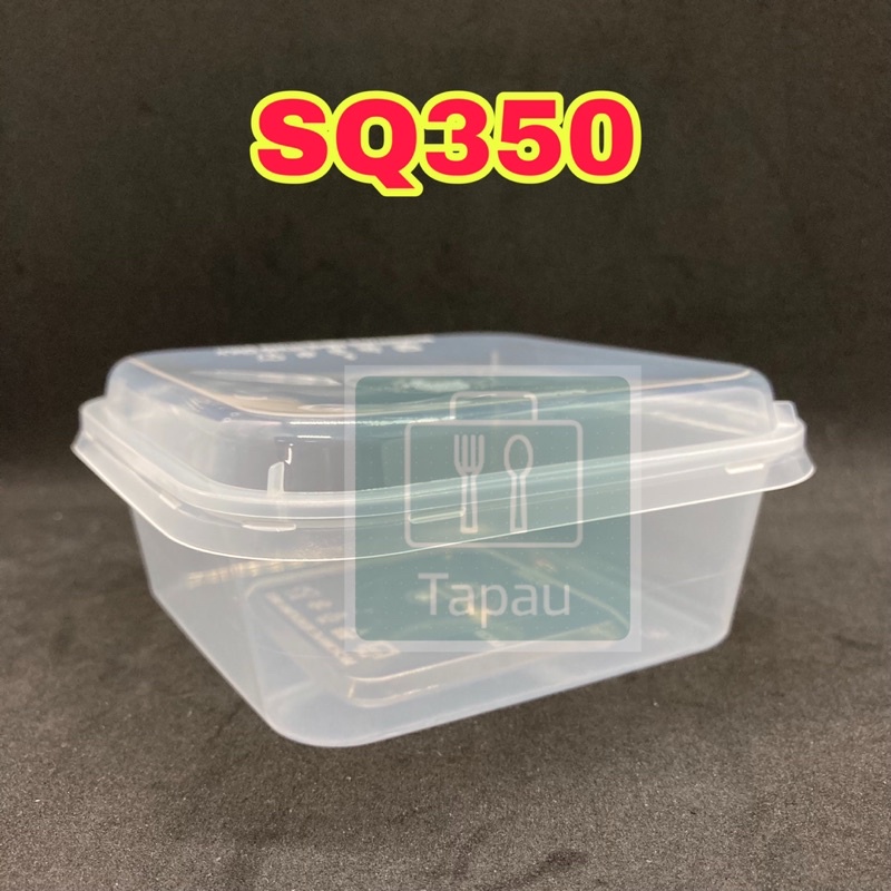 TAPAU - SQ-350 Square Disposable Plastic Food Container [ 50sets± ...