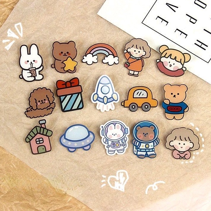 LZ 🇲🇾 Buy 10 for RM6 Pin Hiasan Comel Cute Cartoon Badge Brooch Bag ...