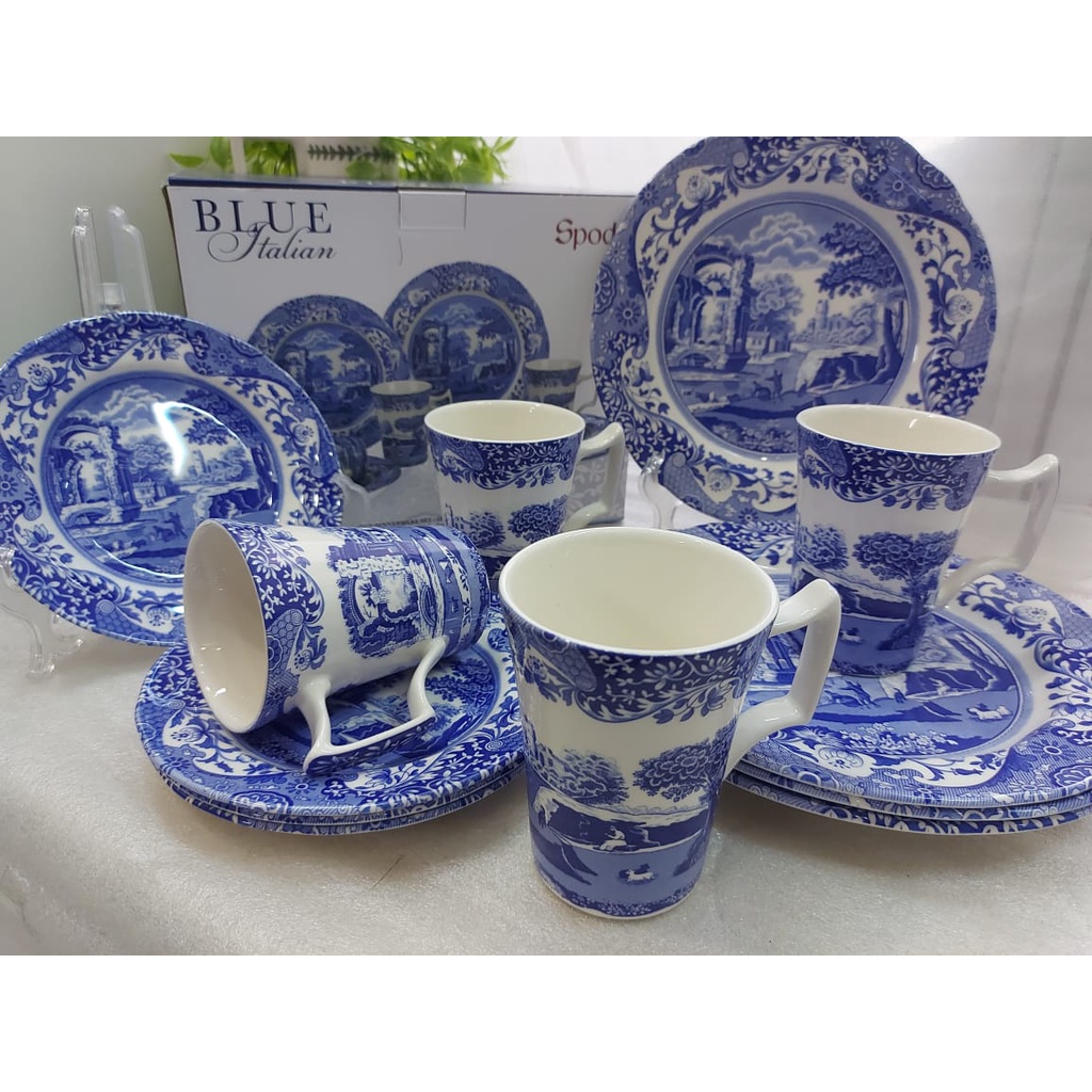 Spode Blue Italian 12pc Blue Italian set ( First Quality ) | Shopee ...