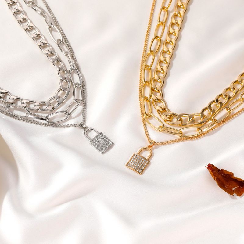 LZ Rantai Mangga Berkilau Big Chain Lock Necklace Latest Fashion Viral ...