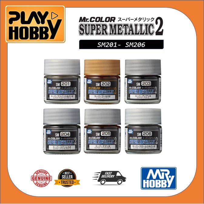 Mr Hobby SM201 to SM212 - SOLVENT BASED ACRYLIC - GSI Creos - Airbrush ...