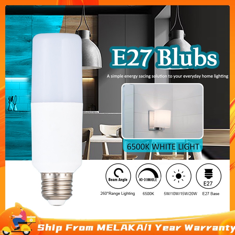 LED Bulb 5W/10W/15W/20W Stick Bulb E27 LED Light LED 6500K Daylight Effect Energy Saving Mentol ...