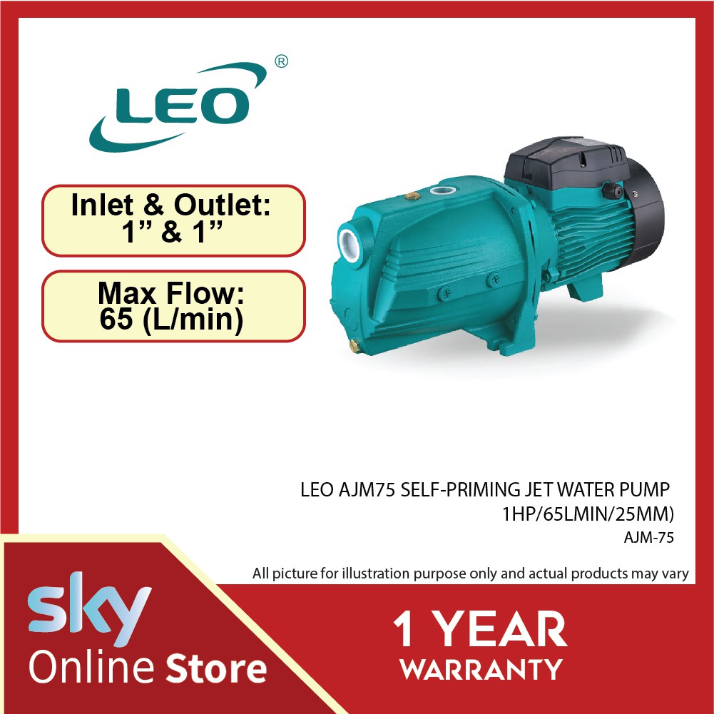LEO AJM75 Self-Priming Jet Water Pump (1HP/65Lmin/25mm) | Shopee Malaysia