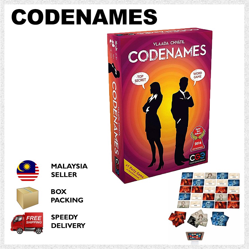 CODENAMES No.1 Board Game Ages 10+ Spy Spymasters Agent Assassin (Party ...