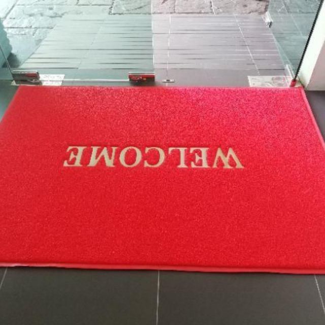 (Good Quality) WELCOME Mat Alas Kaki Lap Lapik Karpet Pintu Door Masuk ...