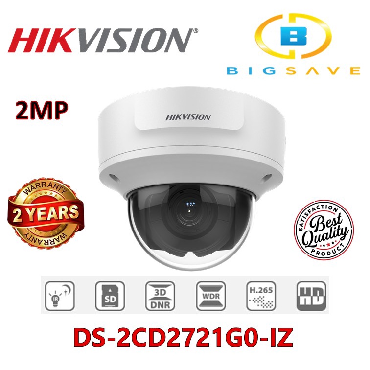 HIKVISION 2MP DS-2CD2721G0-IZ WDR VARIFOCAL DOME NETWORK CAMERA | Shopee Malaysia