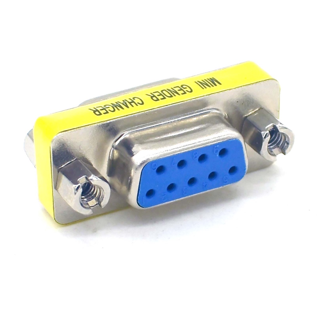 RS232 Female To Female to Male to Male Mini DB9 9Pin Gender Adapter Serial Plug Com Connector ...