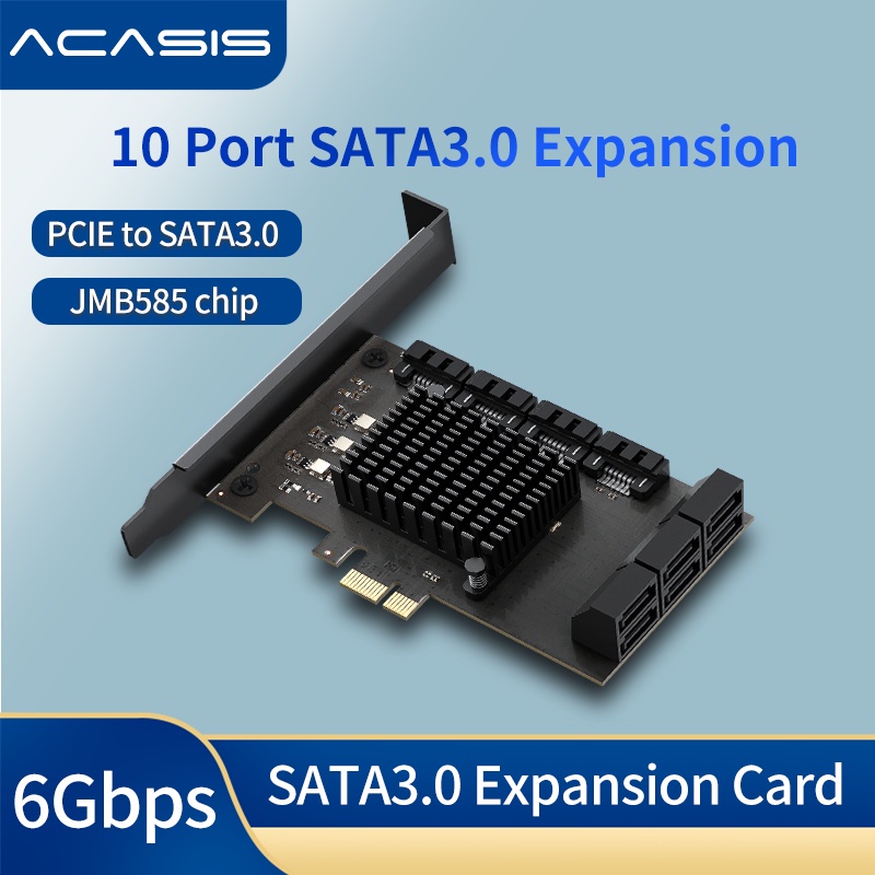 ACASIS PCIe Expansion SATA Card to 5 Ports,6 Gbps PCIe to SATA ...