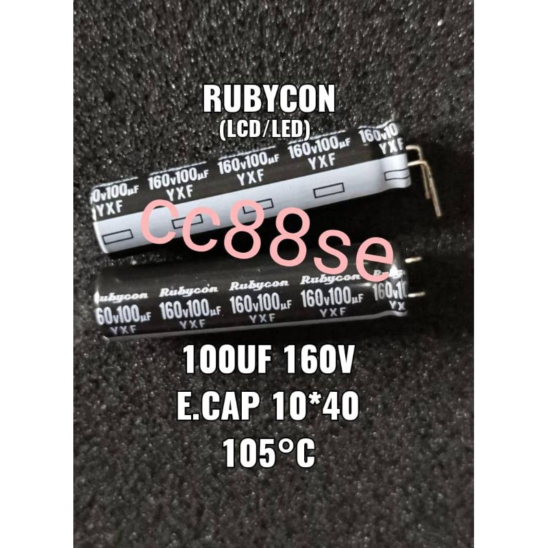 100UF 160V ELECTROLYTIC CAPACITOR 10*40 105°C RUBYCON (LCD/LED) | Shopee Malaysia