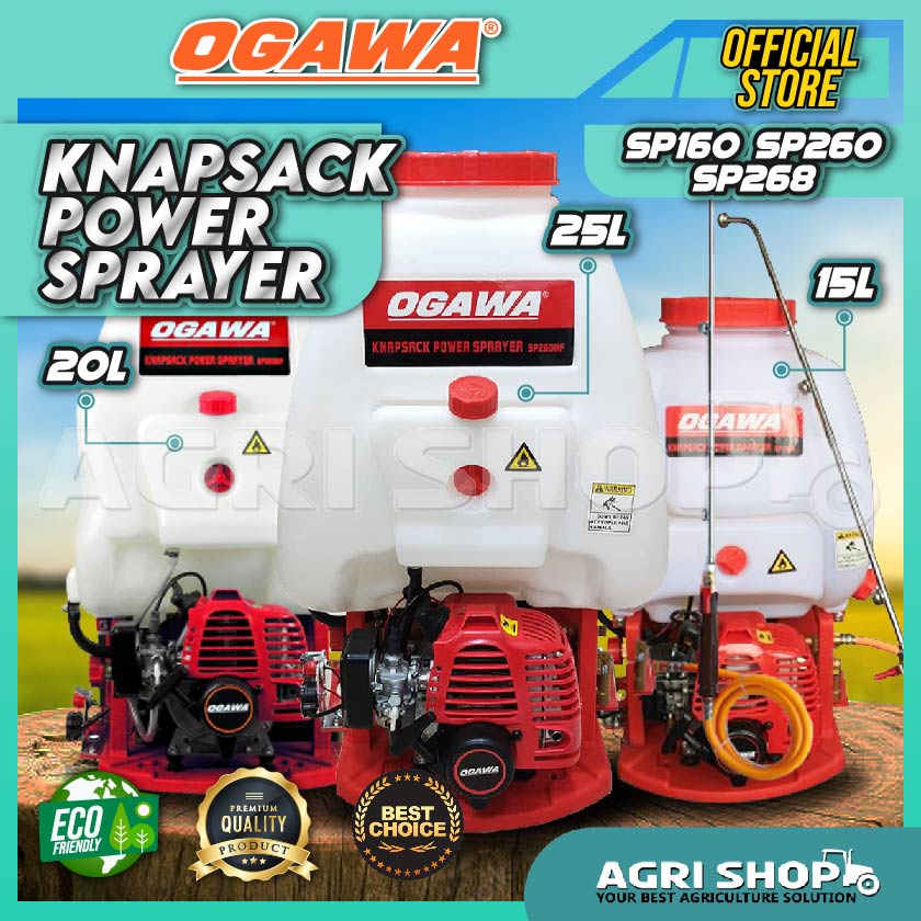 OGAWA / STEEL POWER / KAZUMI Petrol Knapsack Sprayer Pump High Pressure Pam Racun Engine 15L 20L ...