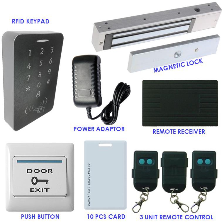 RFID Door Access Control+Remote Control Set (Keypanel, EM600 Lock ...