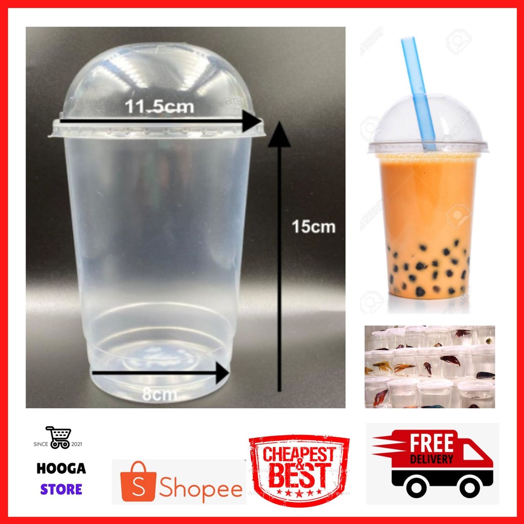 (🔥TERMURAH HARI INI!🔥) 50 PCS - Cup 32oz PP with Dome Lid / Cup Cawan ...