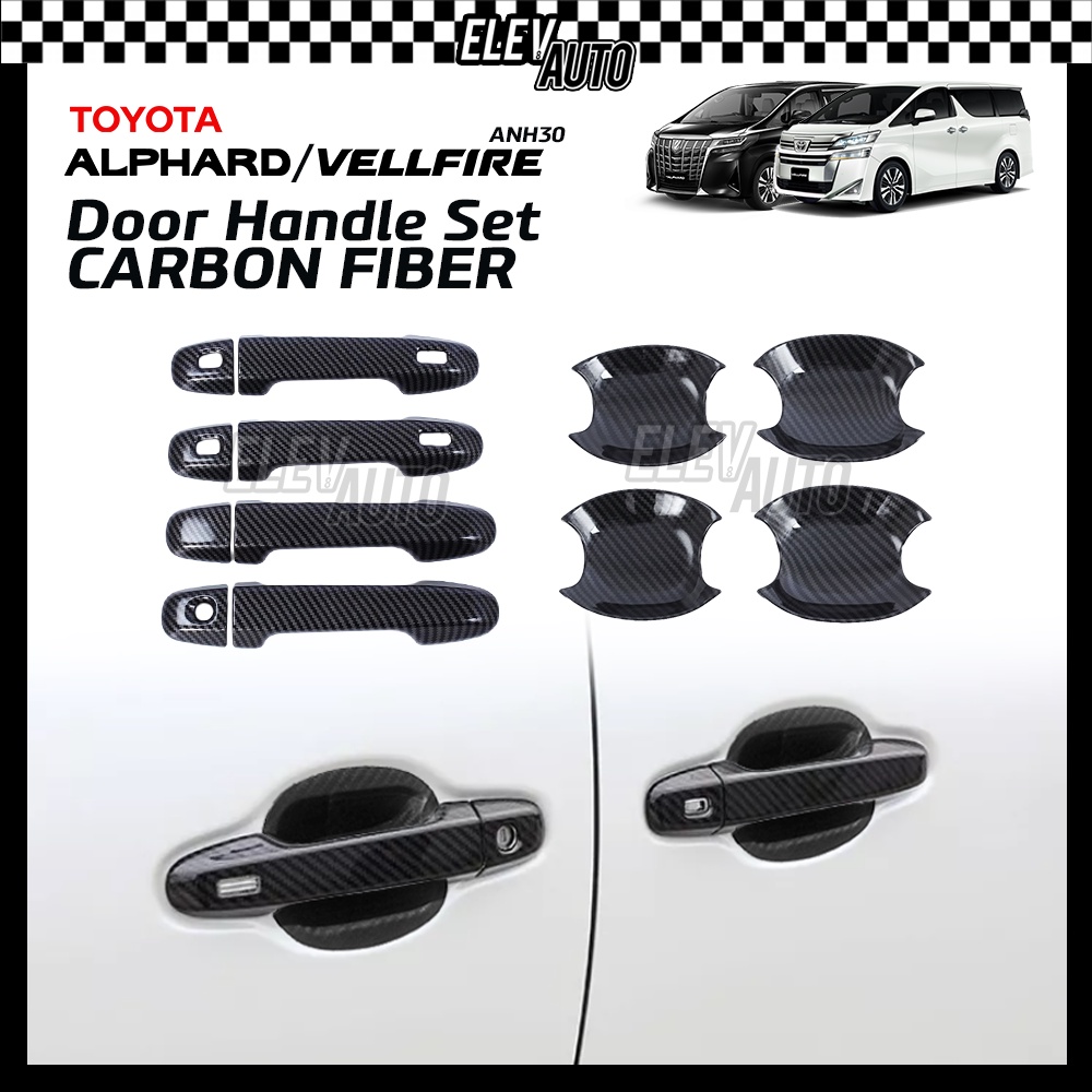 Toyota Alphard Vellfire 30 CARBON Door Handle Set Bowl Cover ...