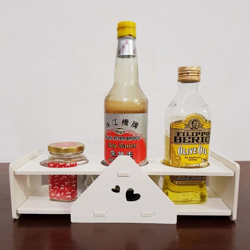 Kitchen tabletop soy sauce chili sauce bottle storage rack tabletop ...