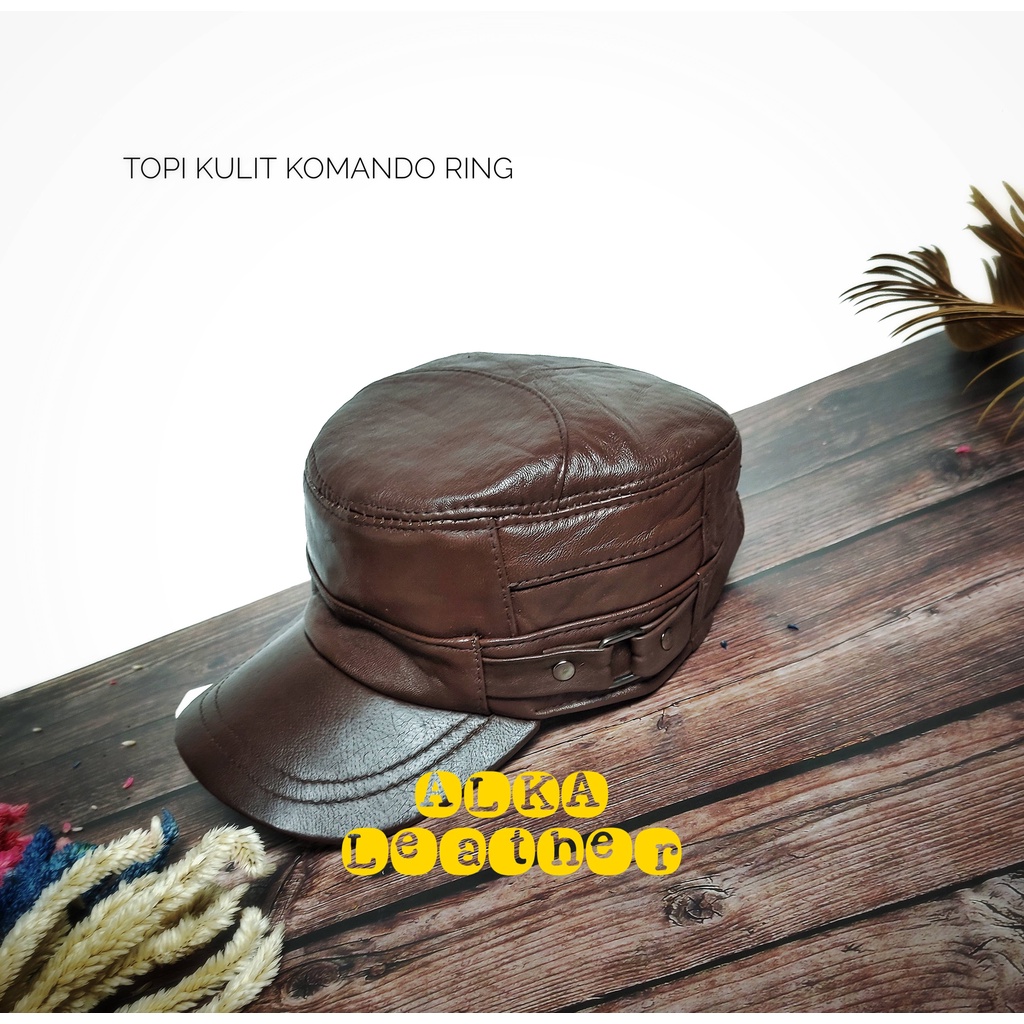 Men's Genuine Leather Commando Ring Baseball Cap | Shopee Malaysia