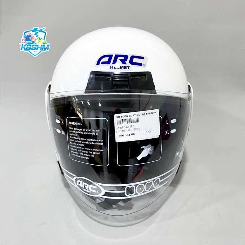 100% AUTHENTIC ARC ASTRO HELMET PEARL WHITE | Shopee Malaysia