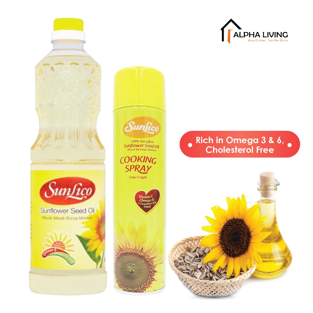 Sunlico Sunflower Seed Oil 1kg/Sunlico Cooking Oil Spray 200g | Shopee ...