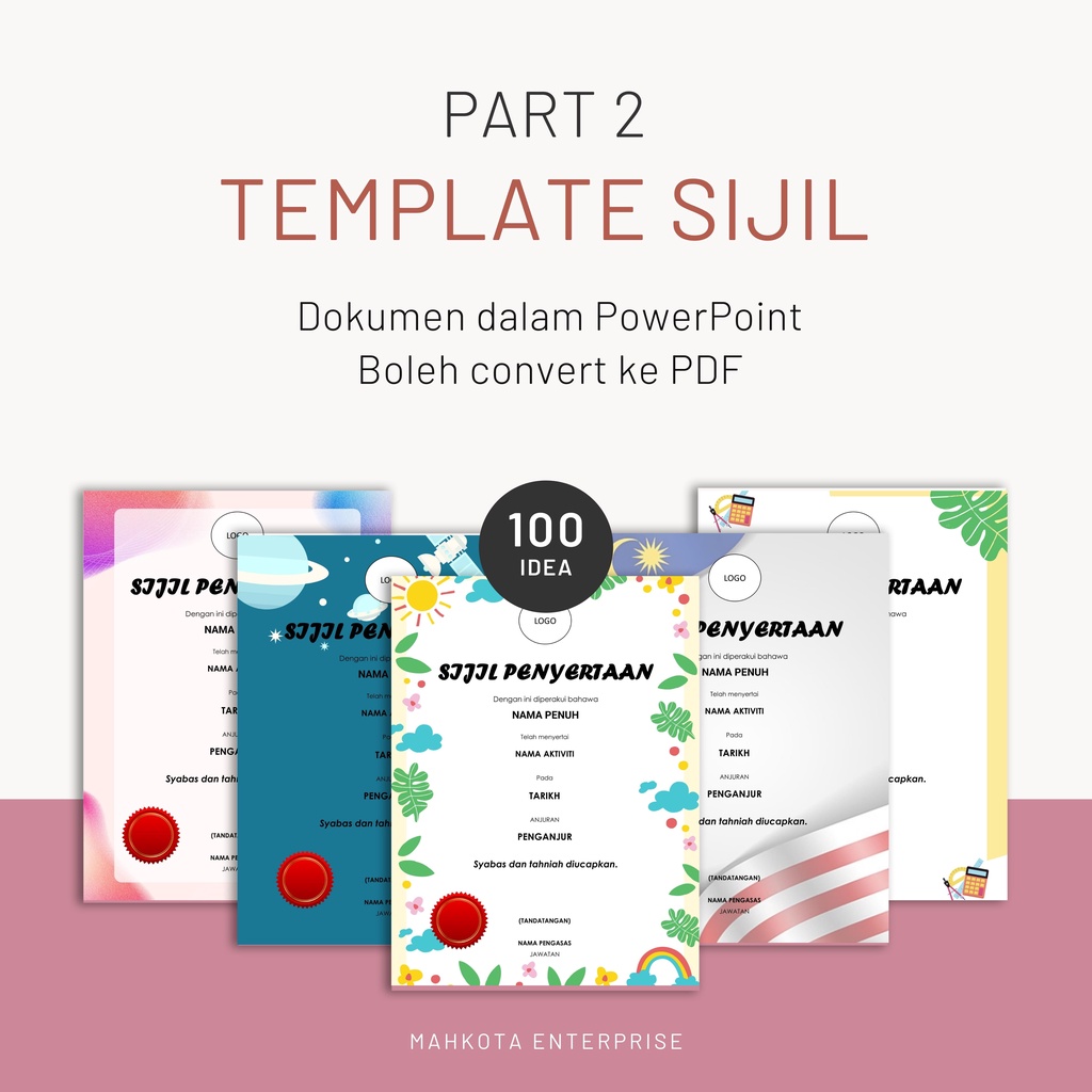 [PART 2] template sijil template certificate edit dalam powerpoint ...
